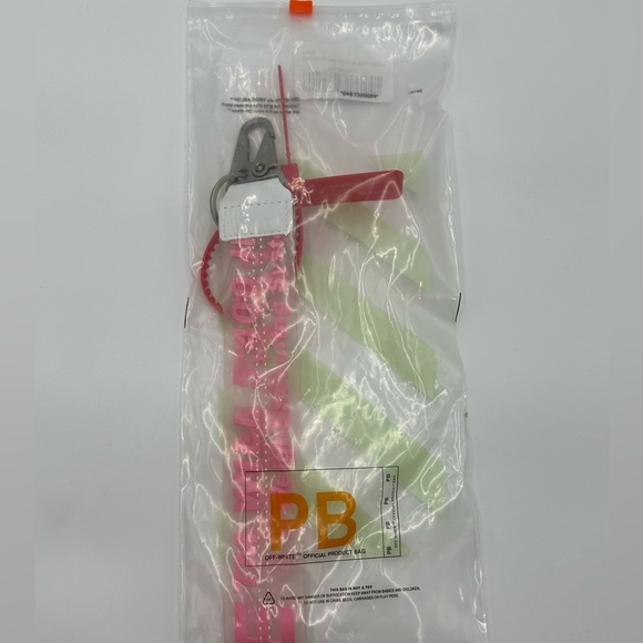 Off-White | Accessories | Offwhite Keychain Pink And Clear Nwt | Poshmark